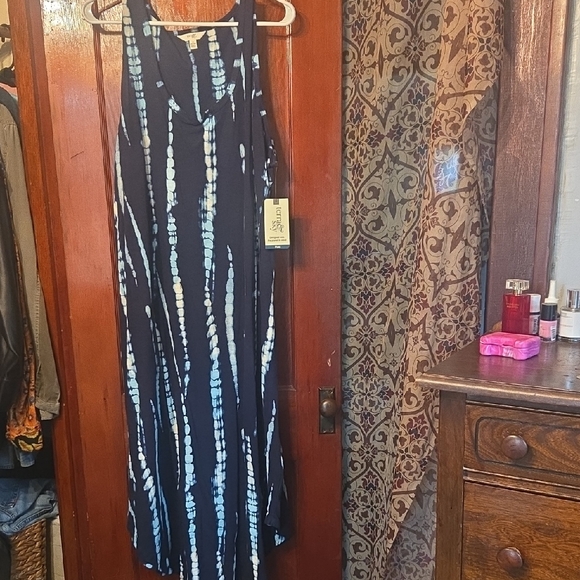 Terra & Sky | Dresses | Terra Sky Blue Tiedye Maxi Dress | Poshmark